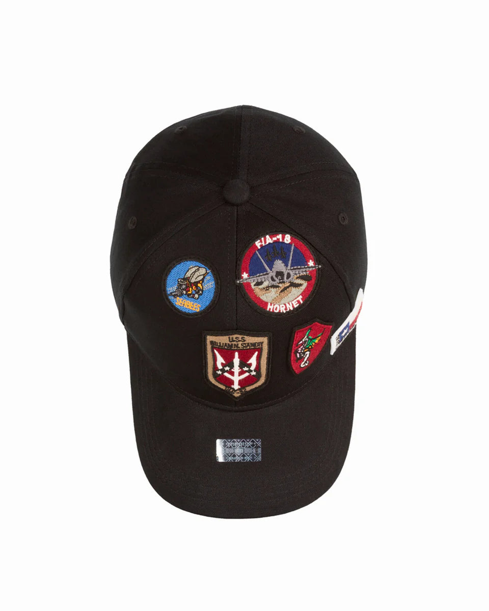 TOP GUN® CAP WITH PATCHES - BLACK – CRAFTMAN